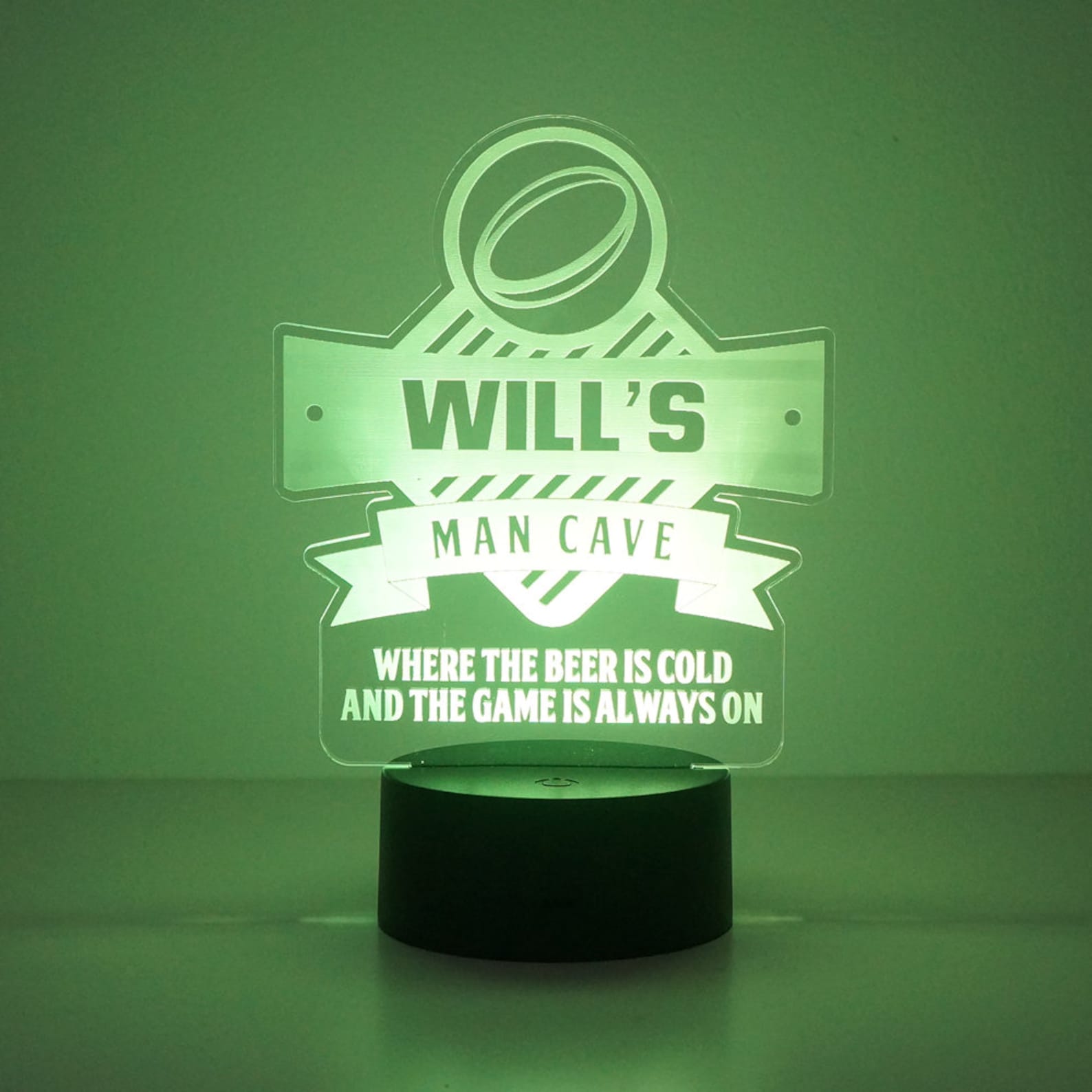 Custom Rugby Fan Light up Sign. Rugby Sport TV Room Light. Man - Etsy UK