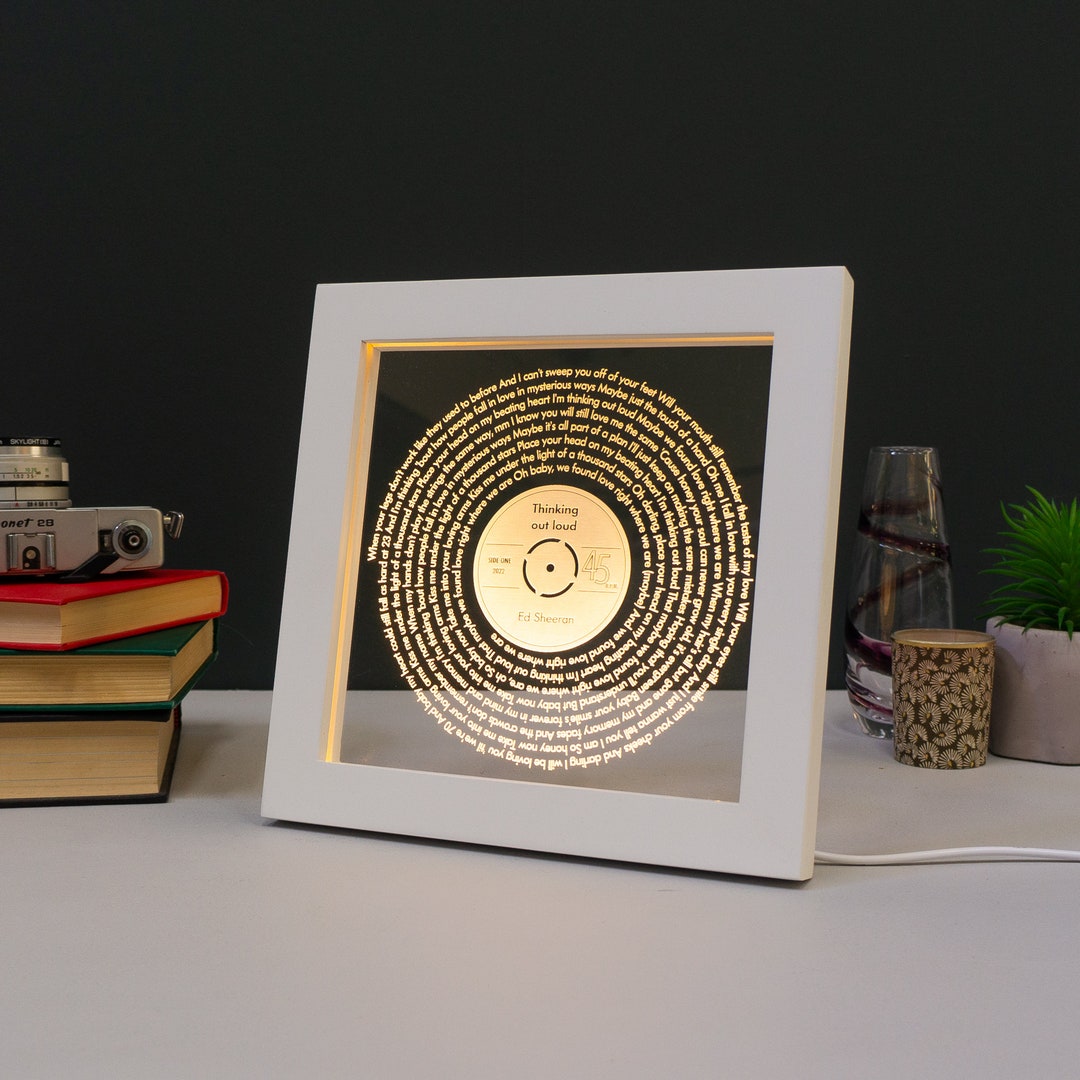 Personalized Song Lyric LED Vinyl Record Art - Etsy UK