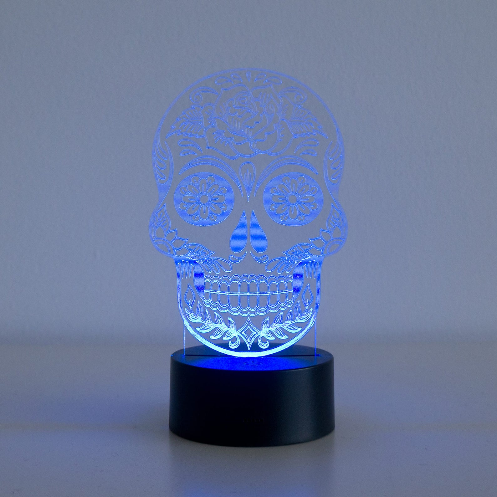 Sugar Skull LED Lamp. Multi Colour Acrylic Light up Sign. Day - Etsy