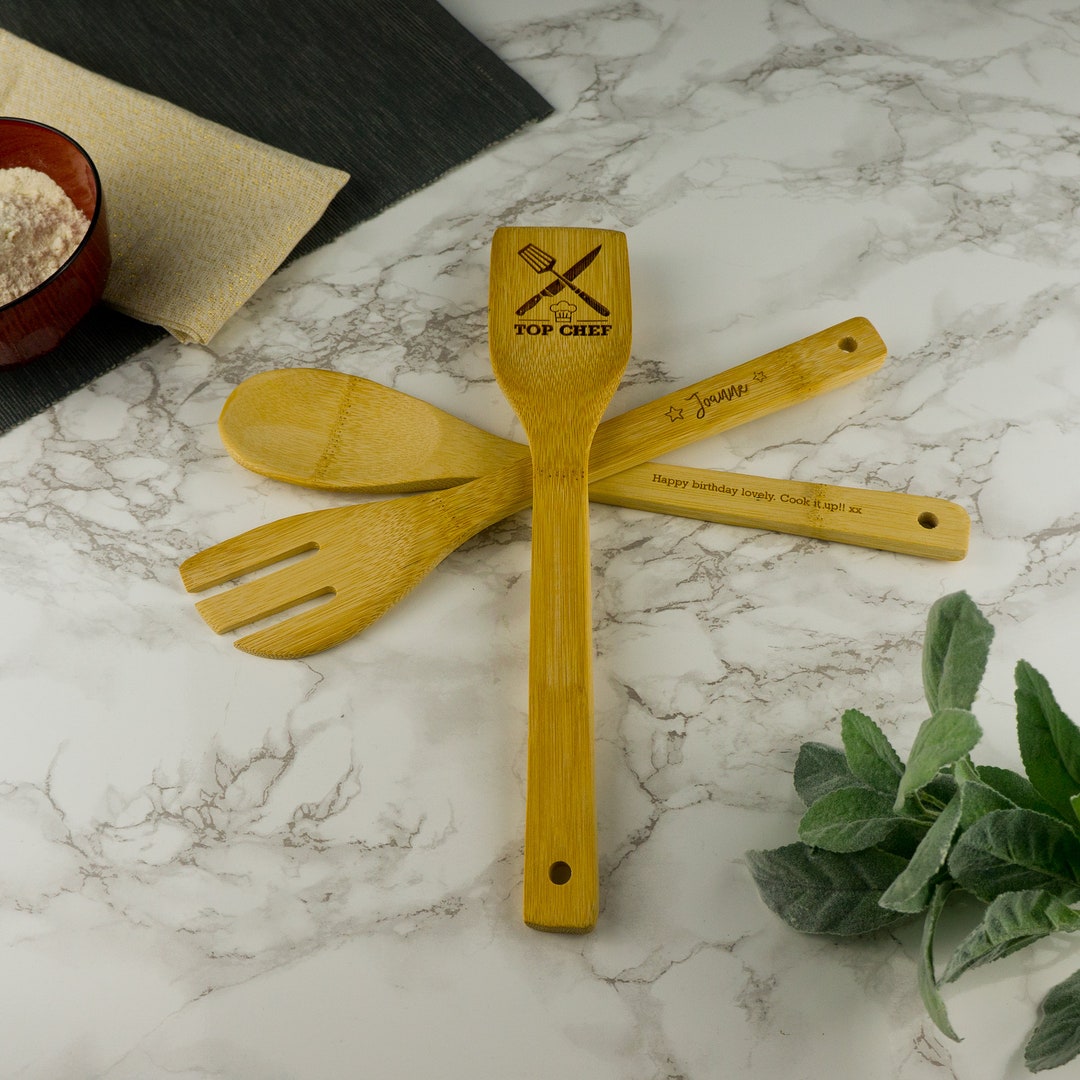 Custom Engraved Cooking Utensils. Personalised Star Baker Top Chef ...
