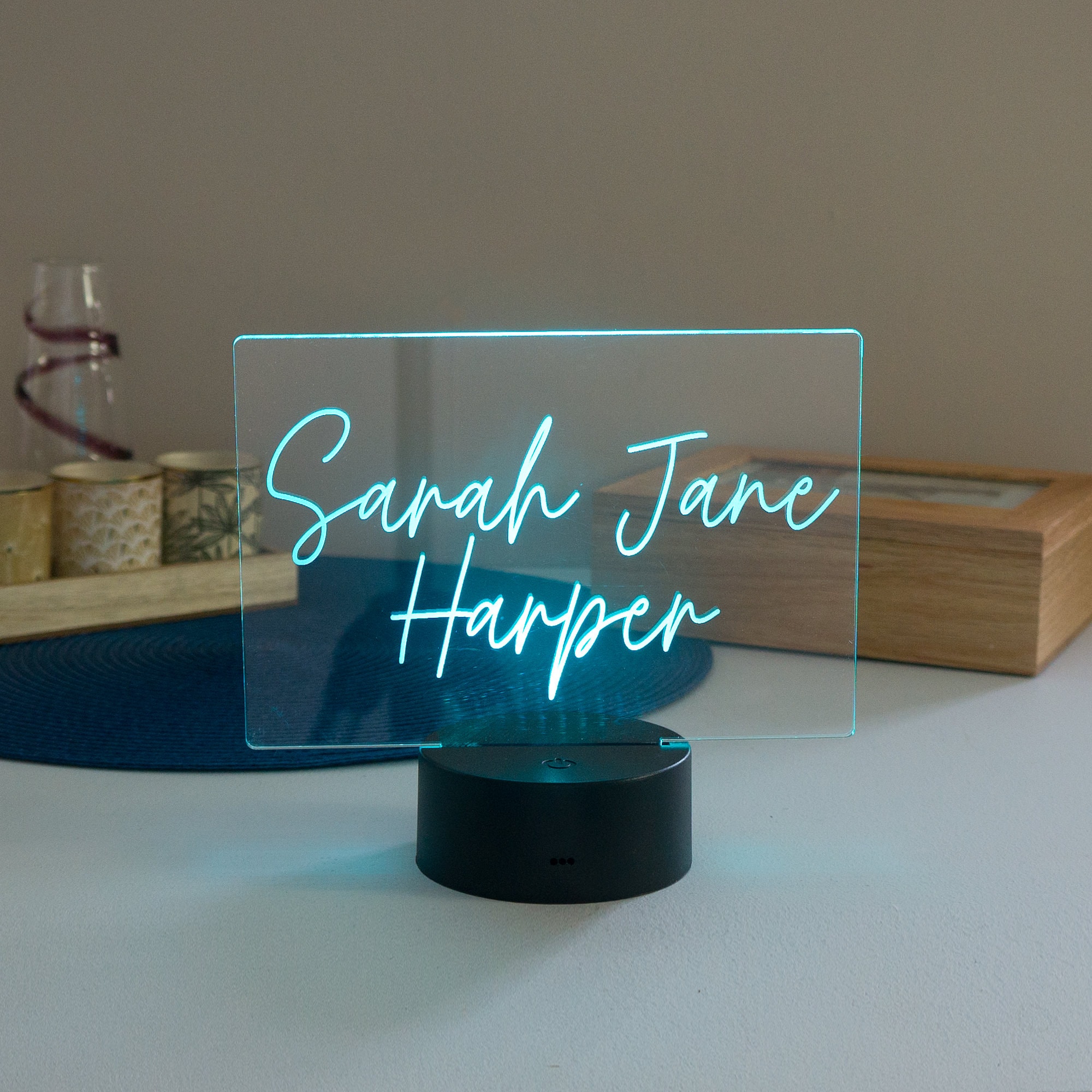 Personalised LED Name Sign. Custom Engraved Light up Name - Etsy UK