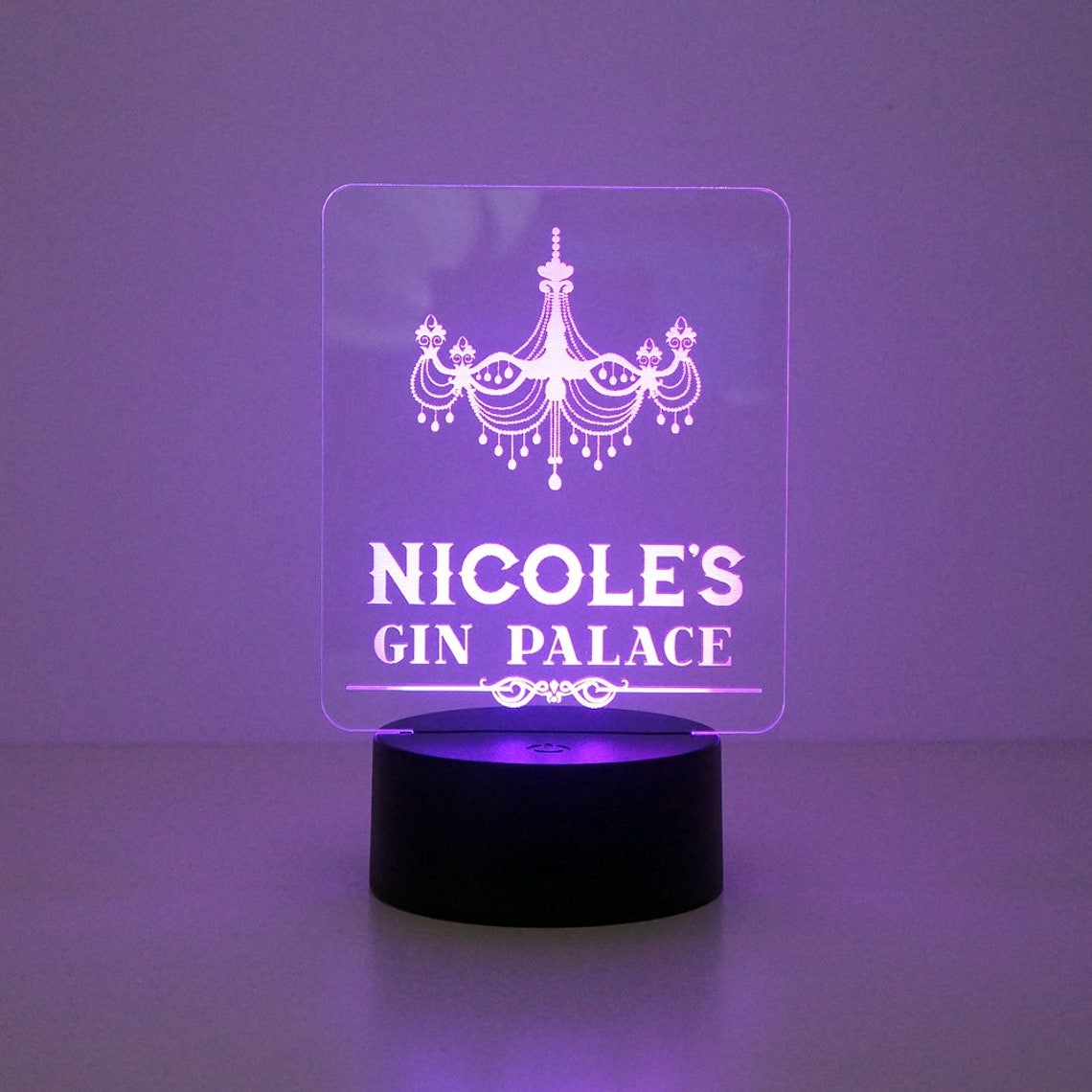 Gin Gift. Personalize Gin Bar Sign. Custom LED Light. for Gin | Etsy UK