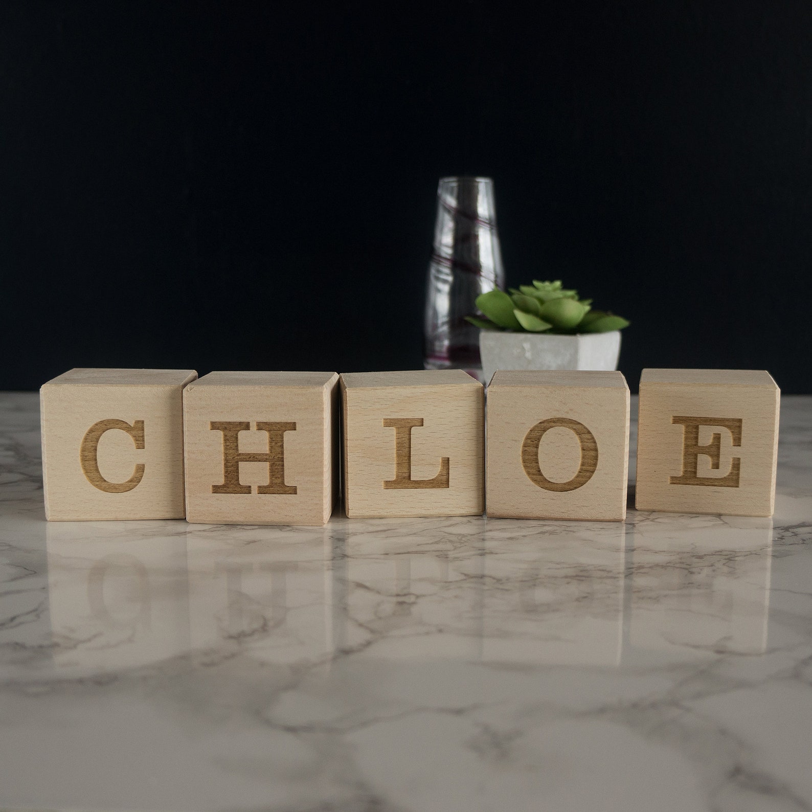 Personalised Wooden Letter Blocks. Custom Engraved Name Baby - Etsy