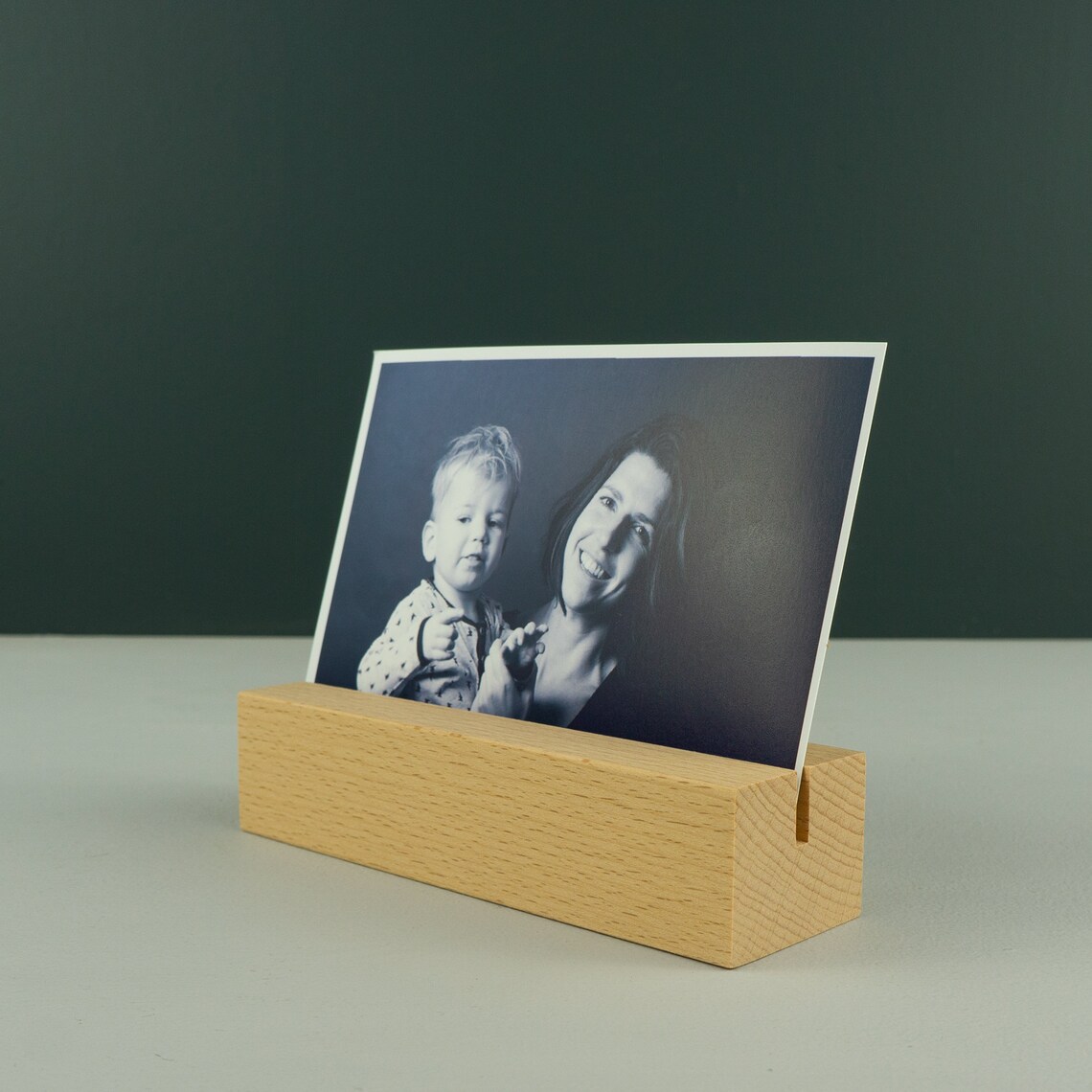 Personalized Beech Wood Photo Block: Engraved Picture Display - Etsy