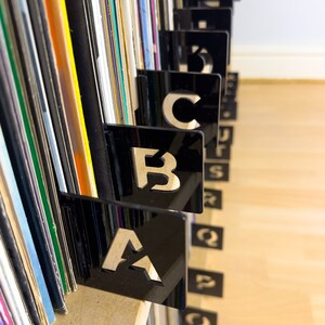 Alphabetical A to Z Dividers. Acrylic Plastic Shelf Ogranisers for Lps ...