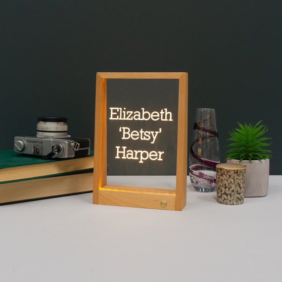 Personalised Wireless LED Sign. Custom Light up LED Wooden - Etsy