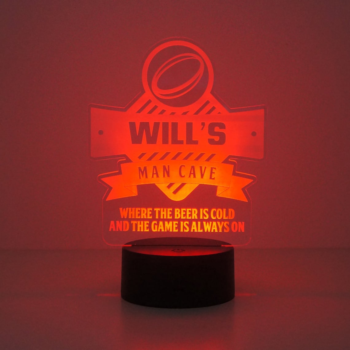 Custom Rugby Fan Light up Sign. Rugby Sport TV Room Light. Man | Etsy UK