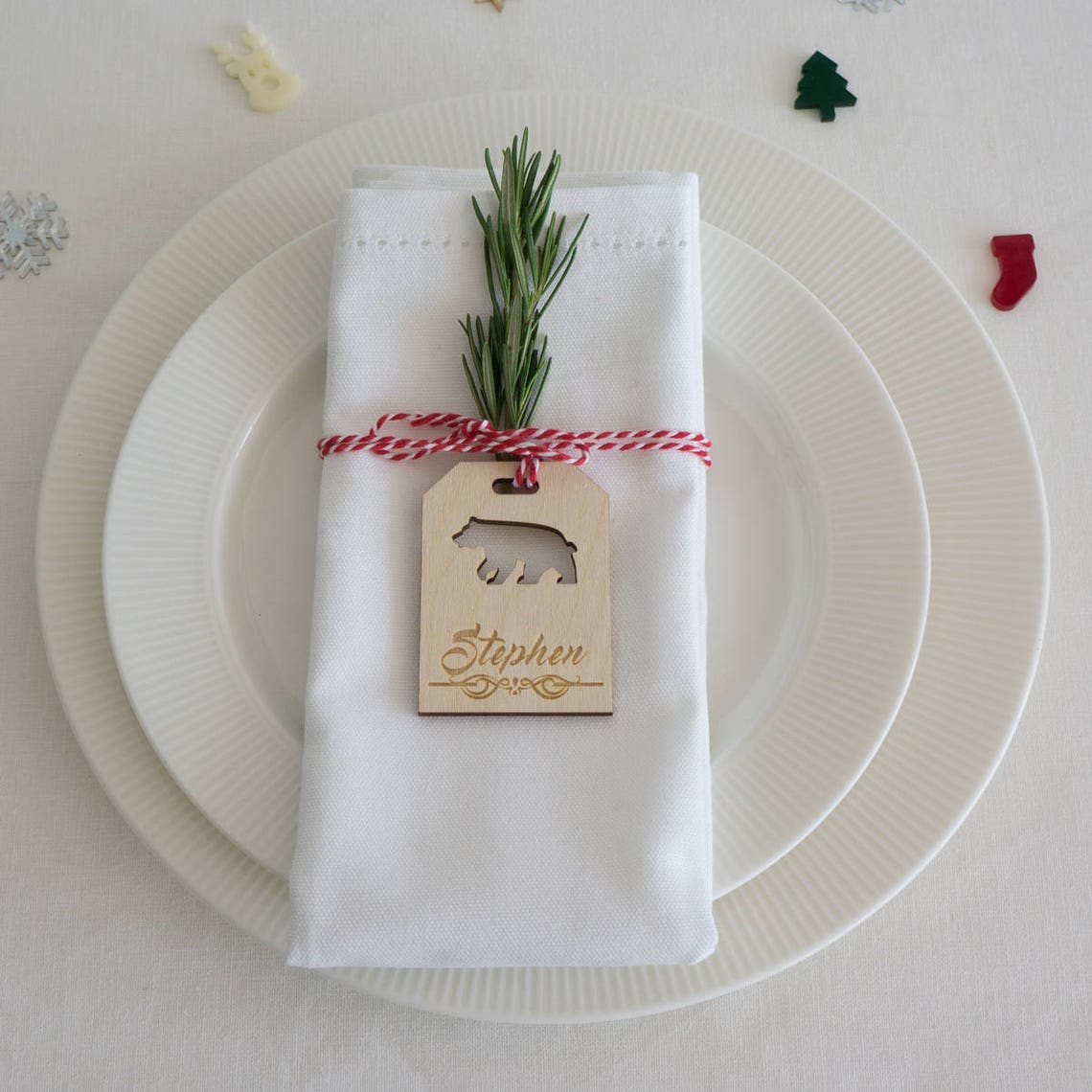 3x Personalised Wooden Parcel Tags. Laser Engraved Retro Style - Etsy