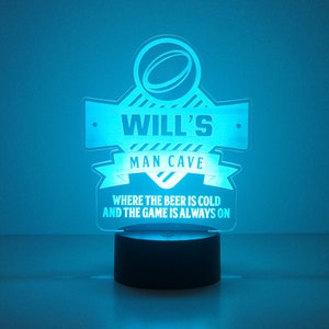 Custom Rugby Fan Light up Sign. Rugby Sport TV Room Light. Man Cave Bar ...