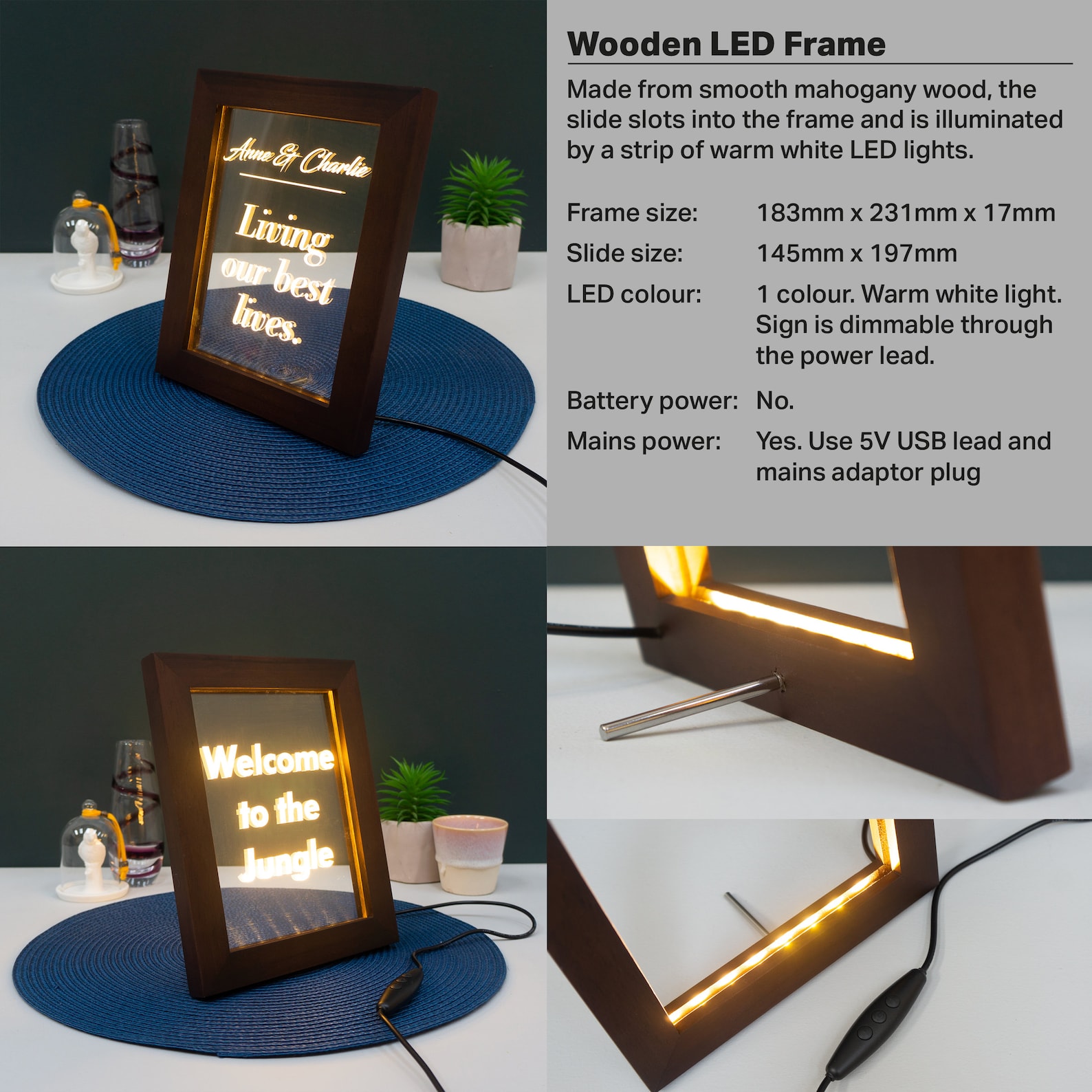 Personalised LED Name Sign. Custom Engraved Light up Name - Etsy UK