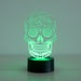 Sugar Skull LED Lamp. Multi Colour Acrylic Light up Sign. Day of the ...