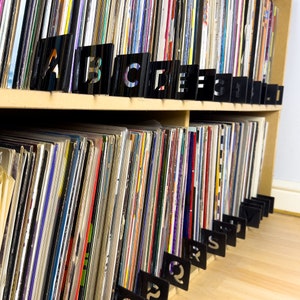 Alphabetical A to Z Dividers. Acrylic Plastic Shelf Ogranisers for Lps ...