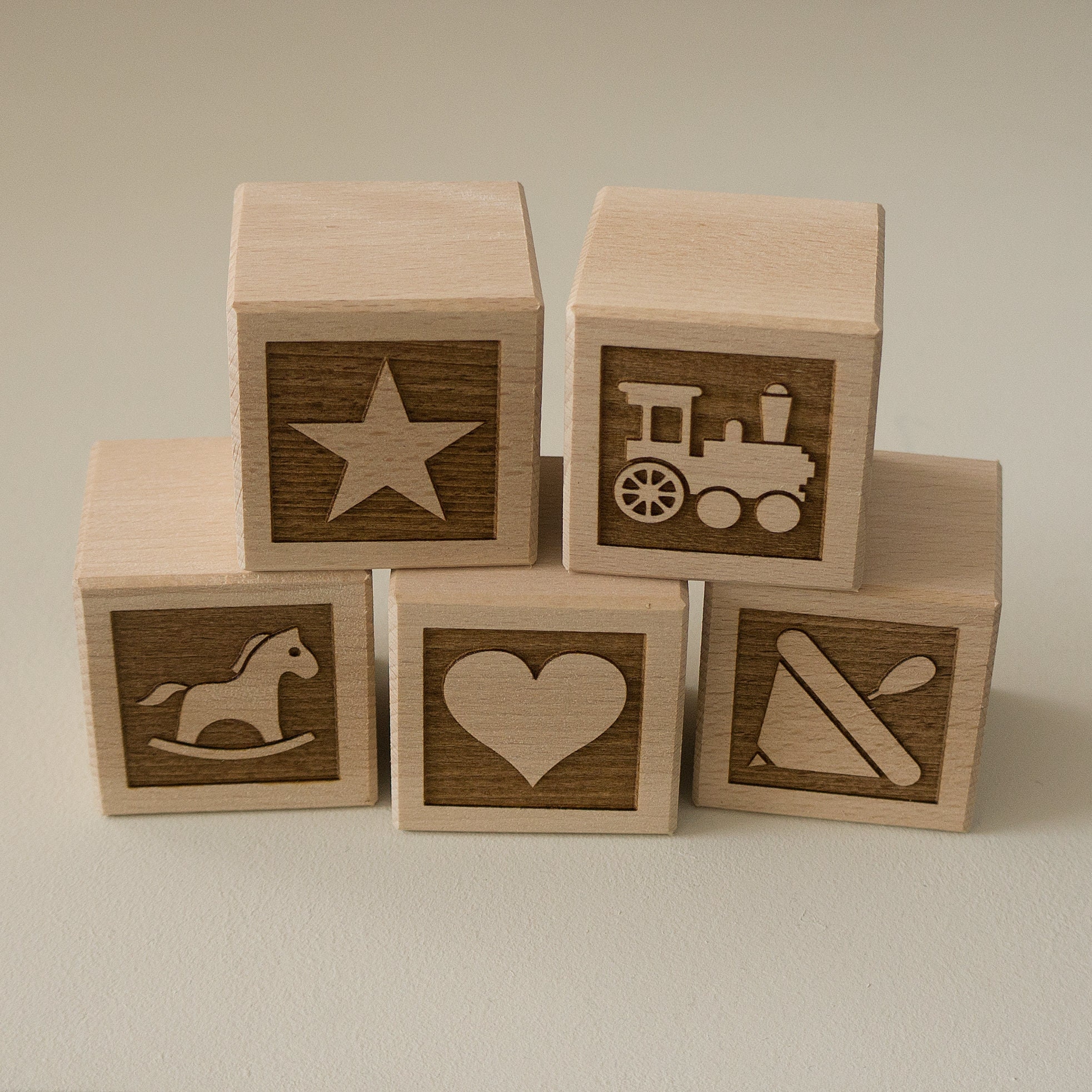 Personalised Engraved Wooden. New Born Baby Building Bricks. - Etsy UK