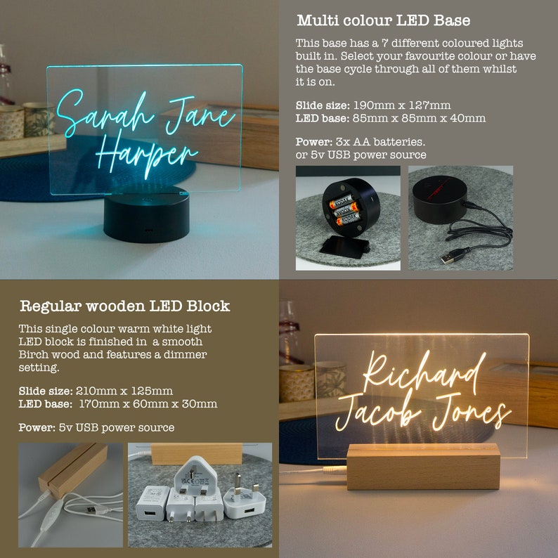 Personalised LED Name Sign. Custom Engraved Light up Name - Etsy