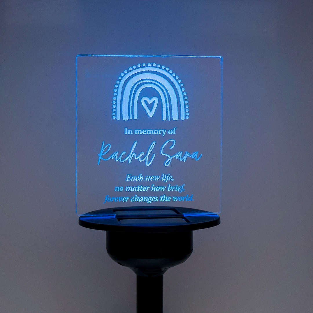 Solar Power Garden Memorial Plaque. Bereavement Remembrance Gift ...