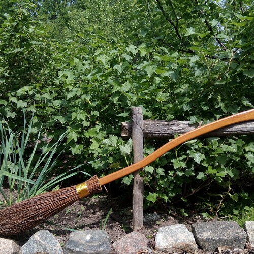 Cosplay Besom Black Wizard Broom Adult Size - Etsy