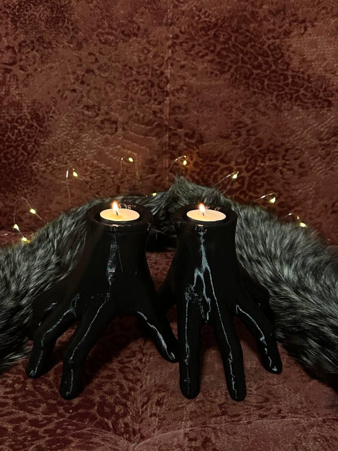 Candlestick. Decorative Candle "thing" in Wednesday Style - Etsy