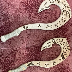 Maui Inspired Cosplay. Large/big Hook 22", 19", 17", 14" Wooden Hook ...