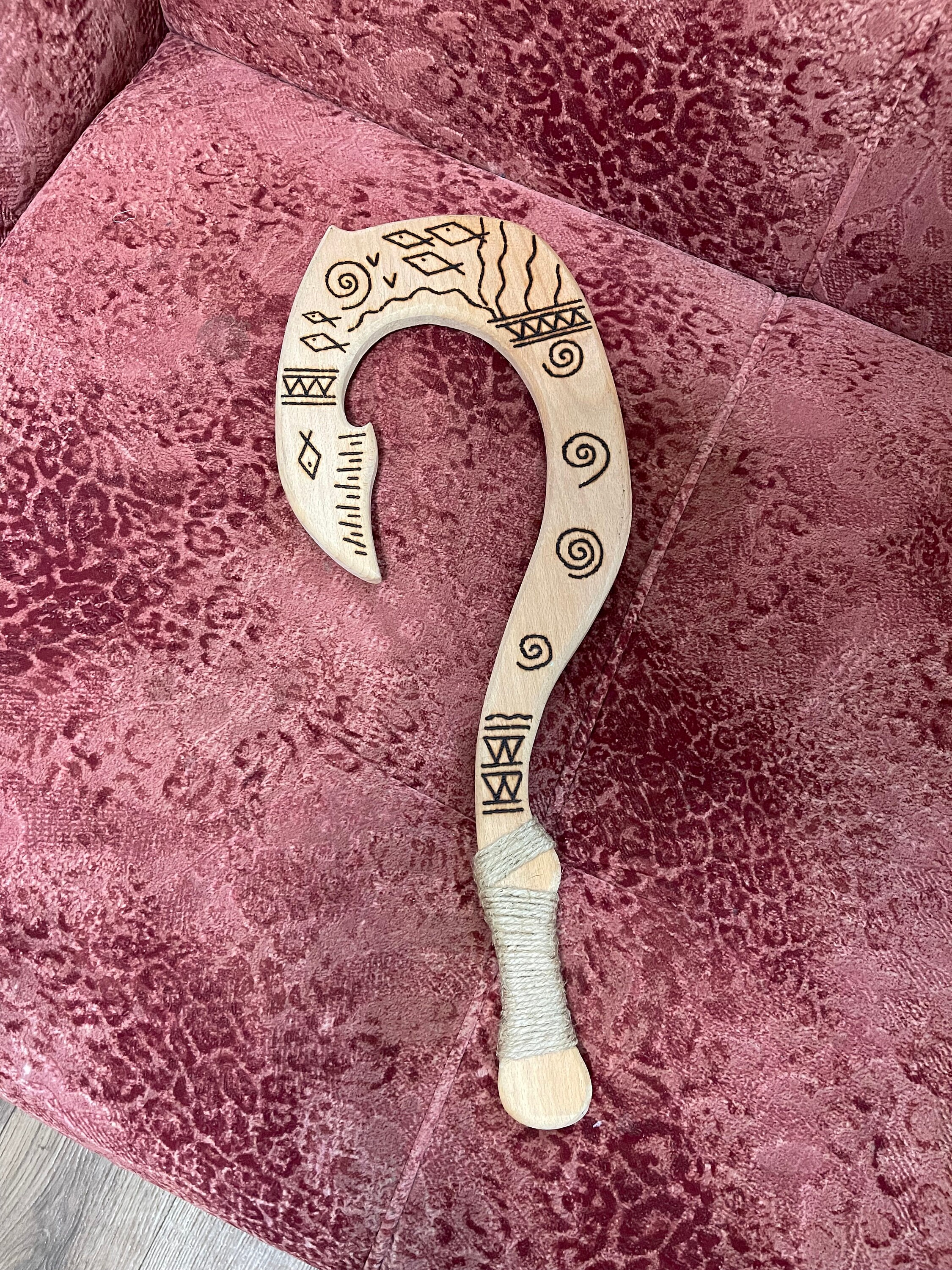 Maui Inspired Cosplay. Large/big Hook 22", 19", 17", 14" Wooden Hook ...