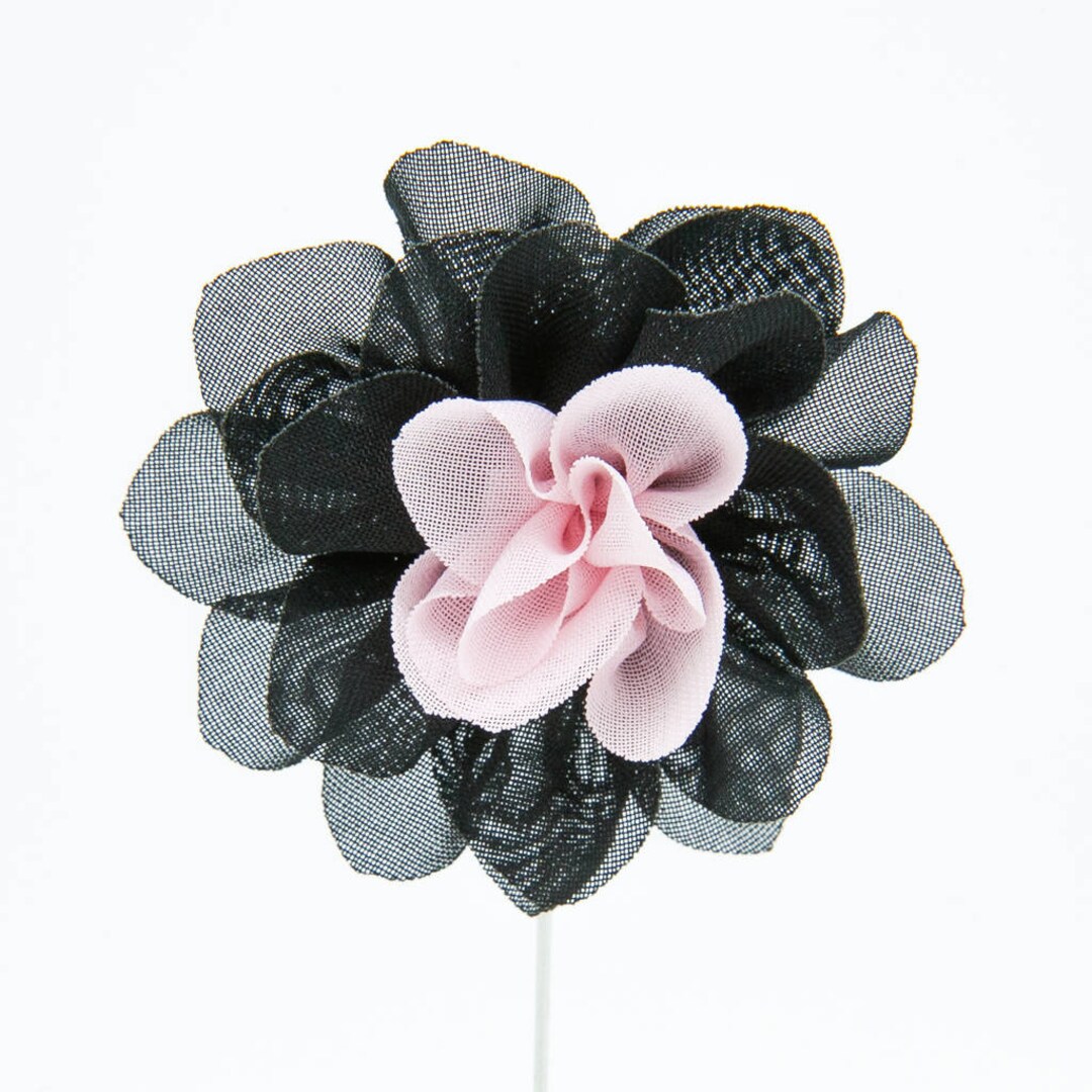 Christina Black/pink Flower Lapel Pin - Etsy