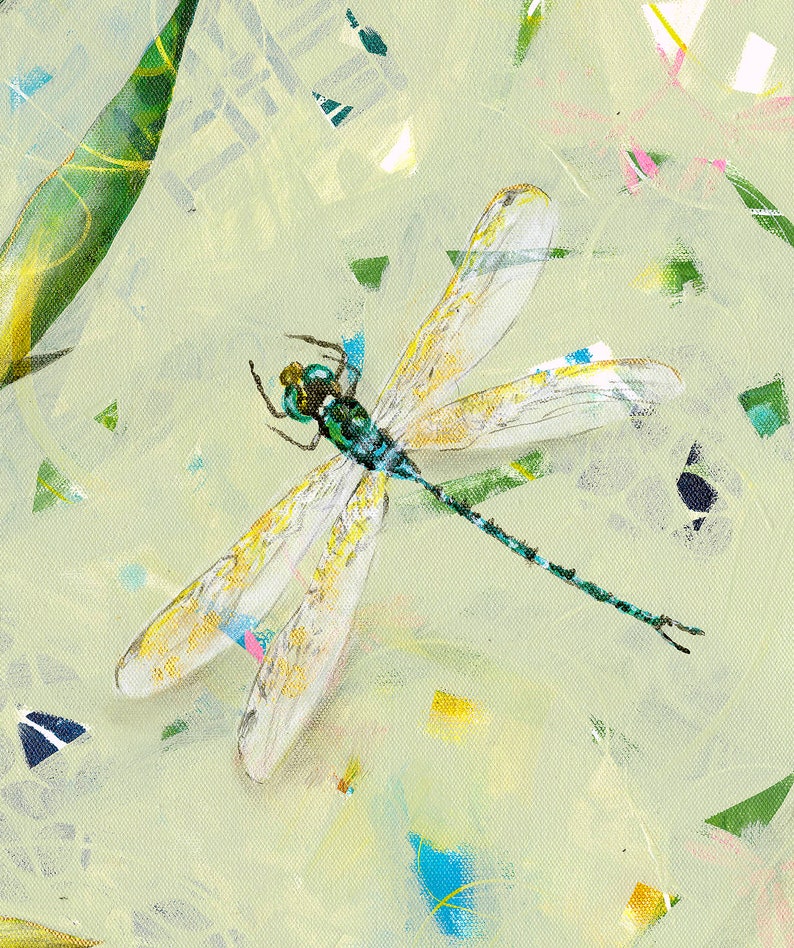 Bamboo and Dragonfly Fine Art Print Flight of the Dragonfly Japanese ...