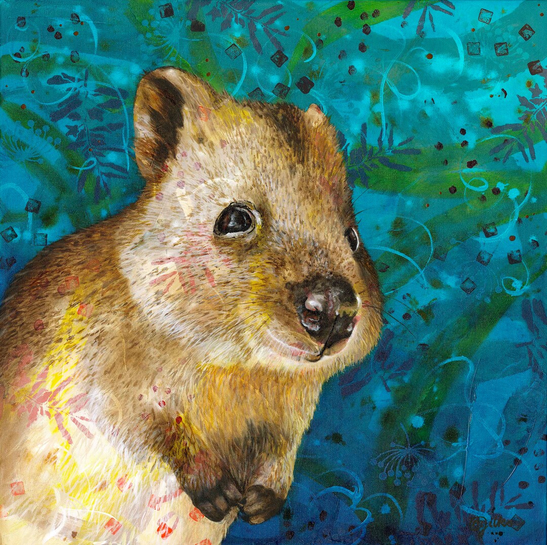 Quokka Fine Art Print - Quokka Art - Australian Animal Art - Rottnest ...