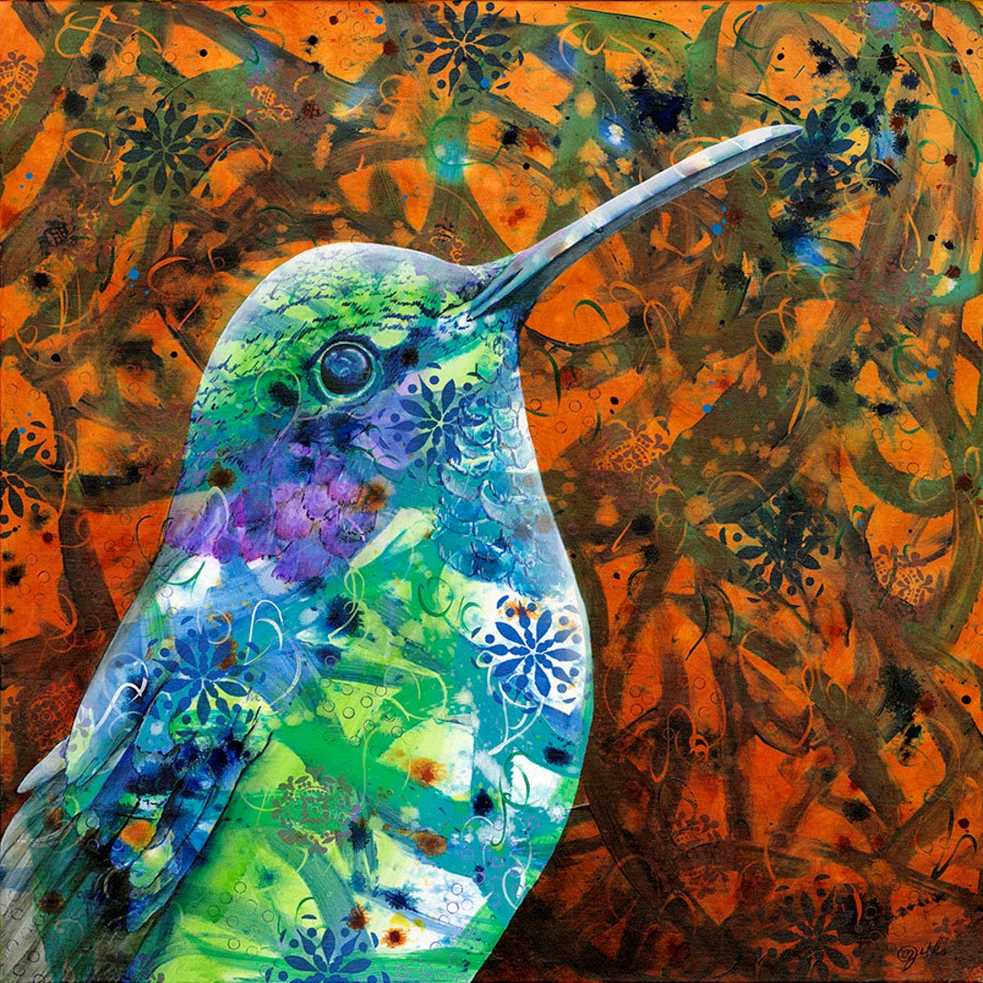 Hummingbird Fine Art Print - Hummingbird Portrait - Bird Wall Art ...