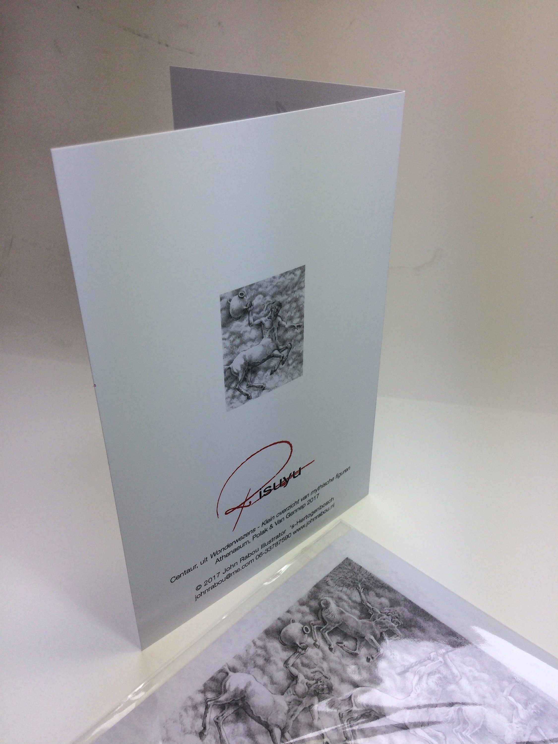 Double Greeting-card "centaur". Comes in Foil Map. Enveloppe Included ...