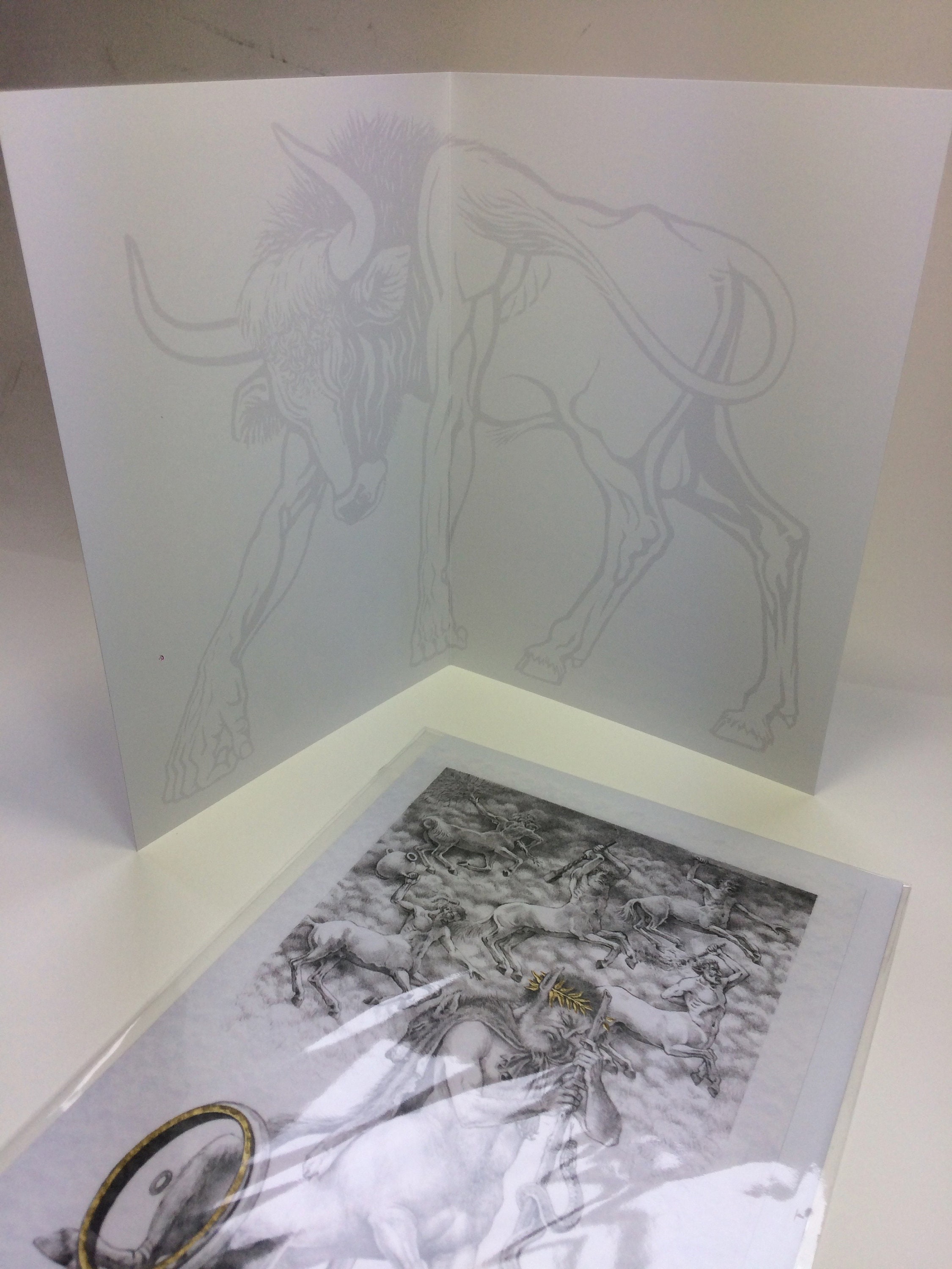 Double Greeting-card "centaur". Comes in Foil Map. Enveloppe Included ...