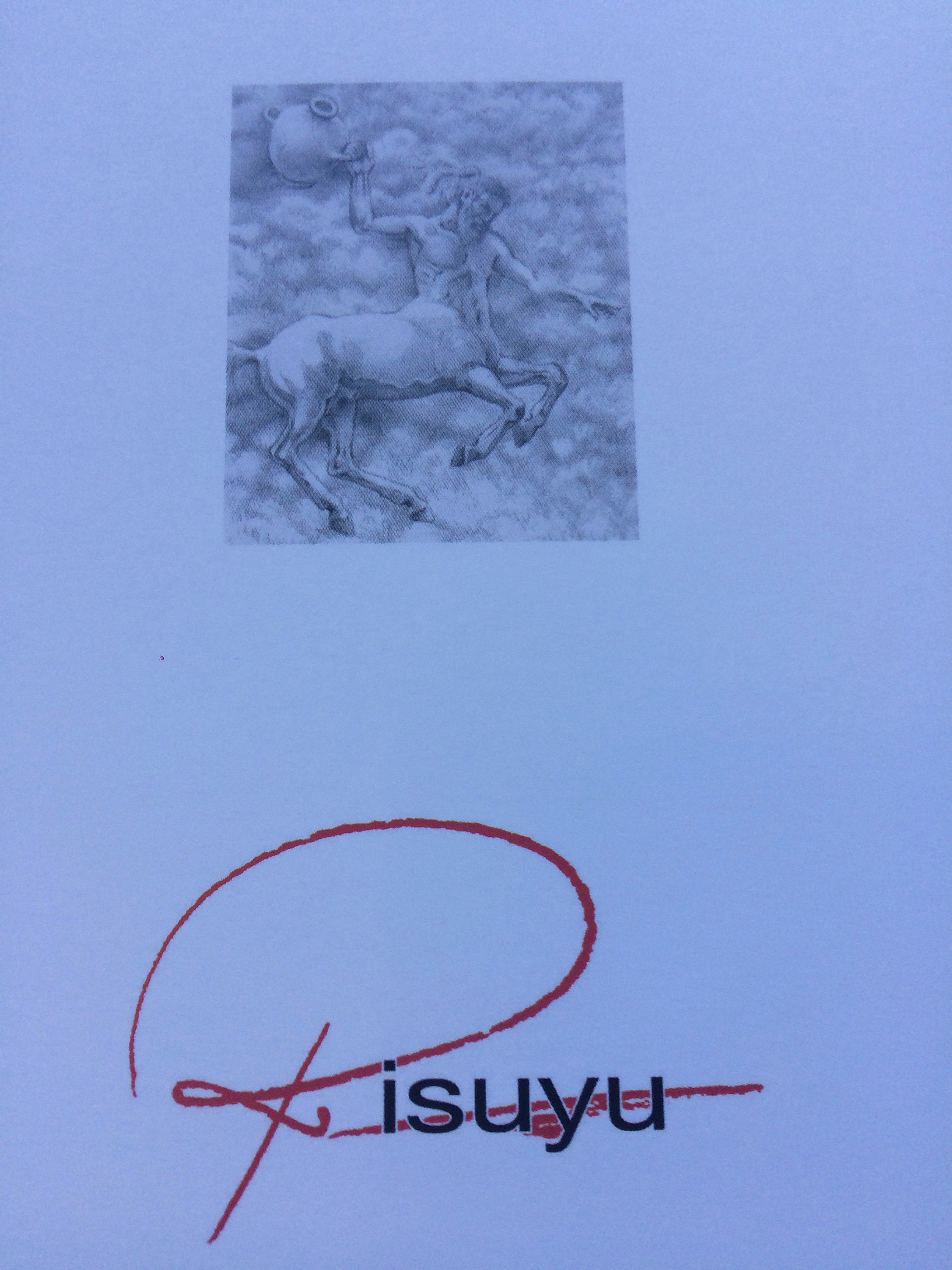 Double Greeting-card "centaur". Comes in Foil Map. Enveloppe Included ...