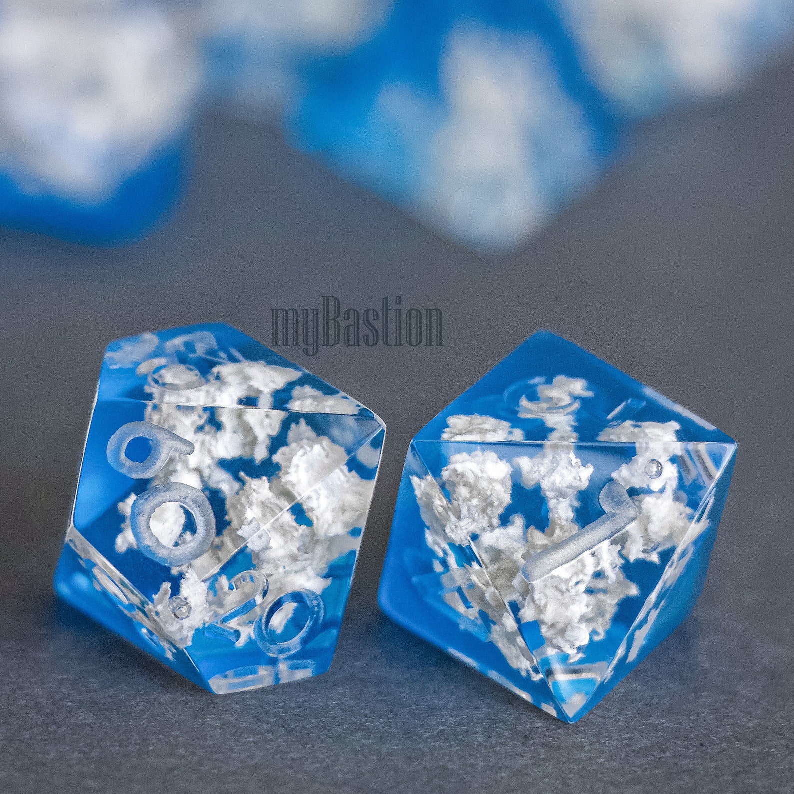 Blue Sky Polyhedral Dice Set Rpg Dice Dnd Dice With Cloud D&D - Etsy