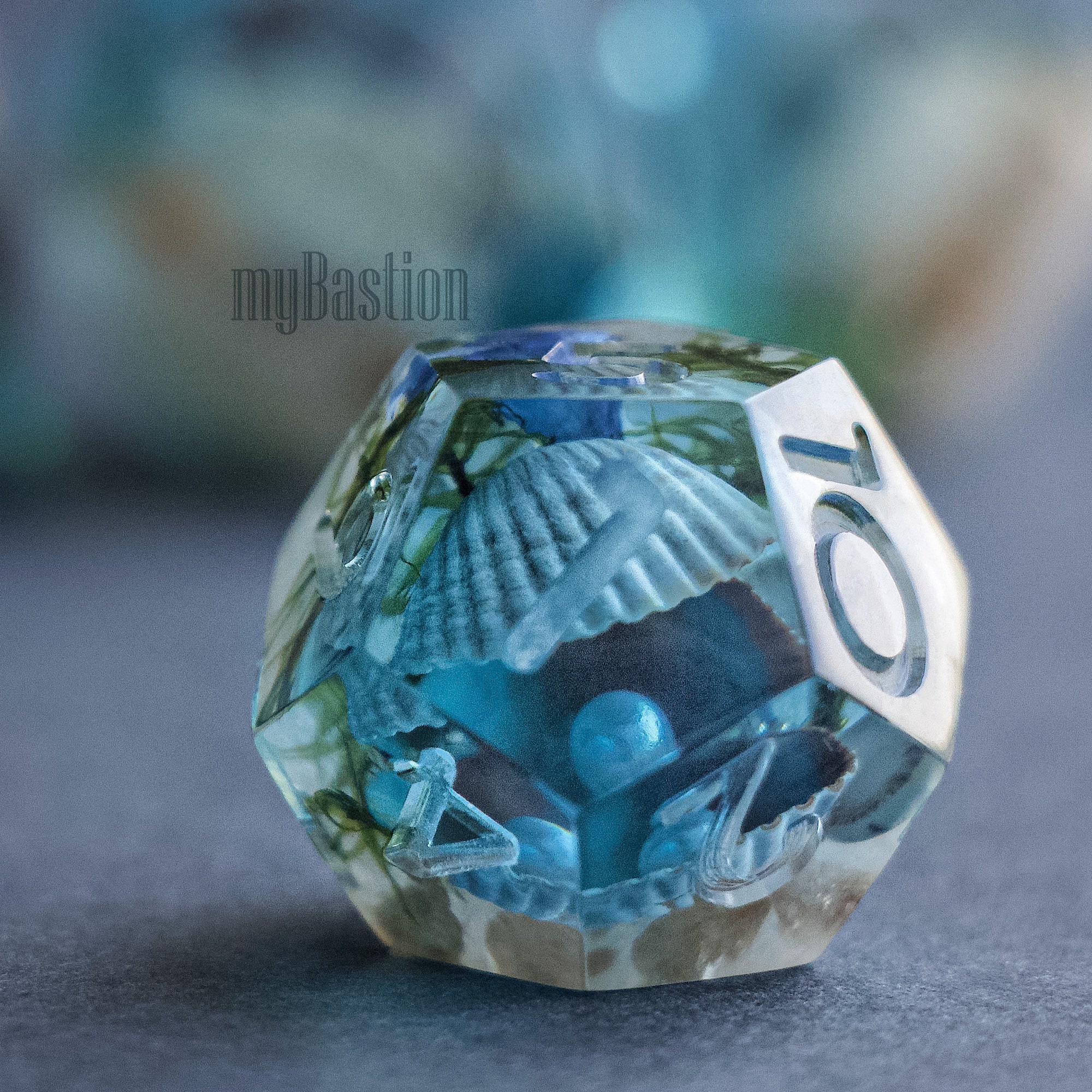 Aquarium Polyhedral Dice Set Rpg Dice Dnd Dice With Real Sea | Etsy