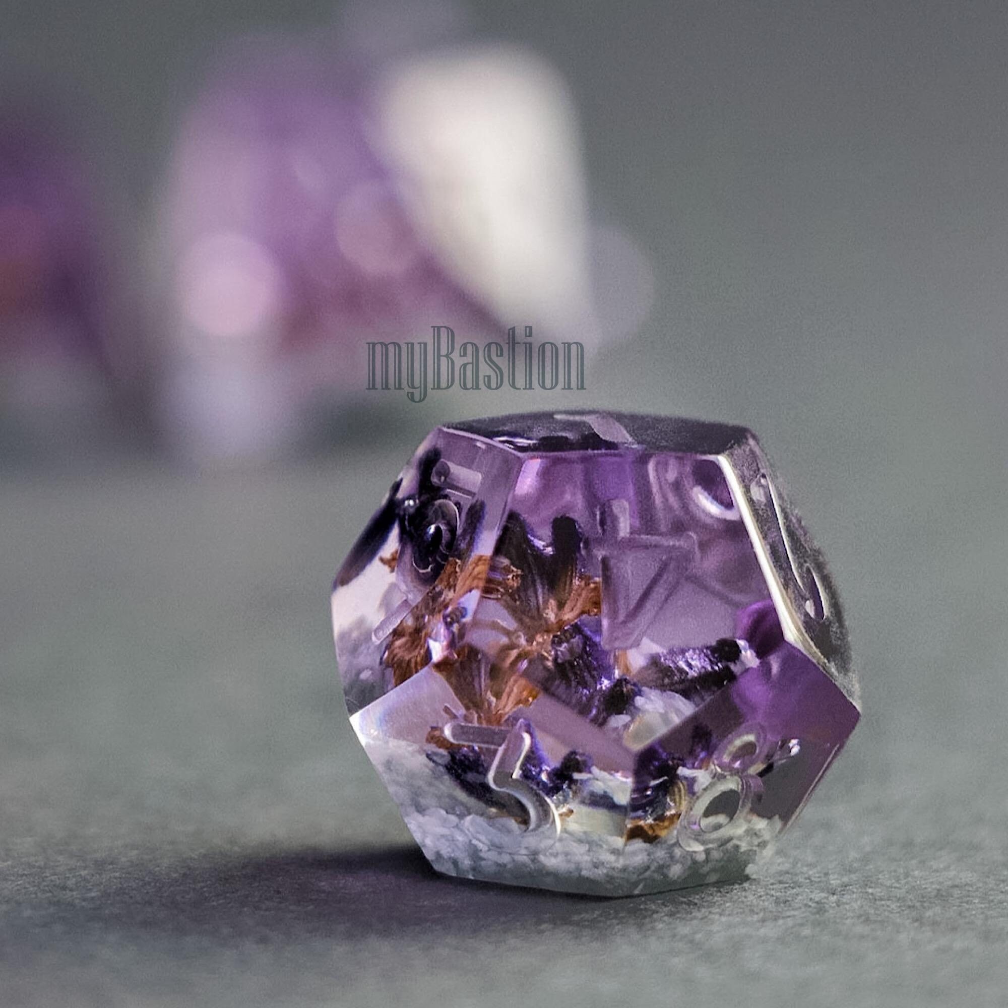 Lavender Dance sharp Dnd Dice Polyhedral Dice Set With Real - Etsy
