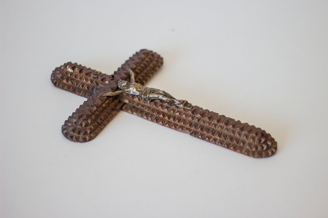 Small Antique Tramp Art Crucifix With Christ and INRI Sign - Etsy