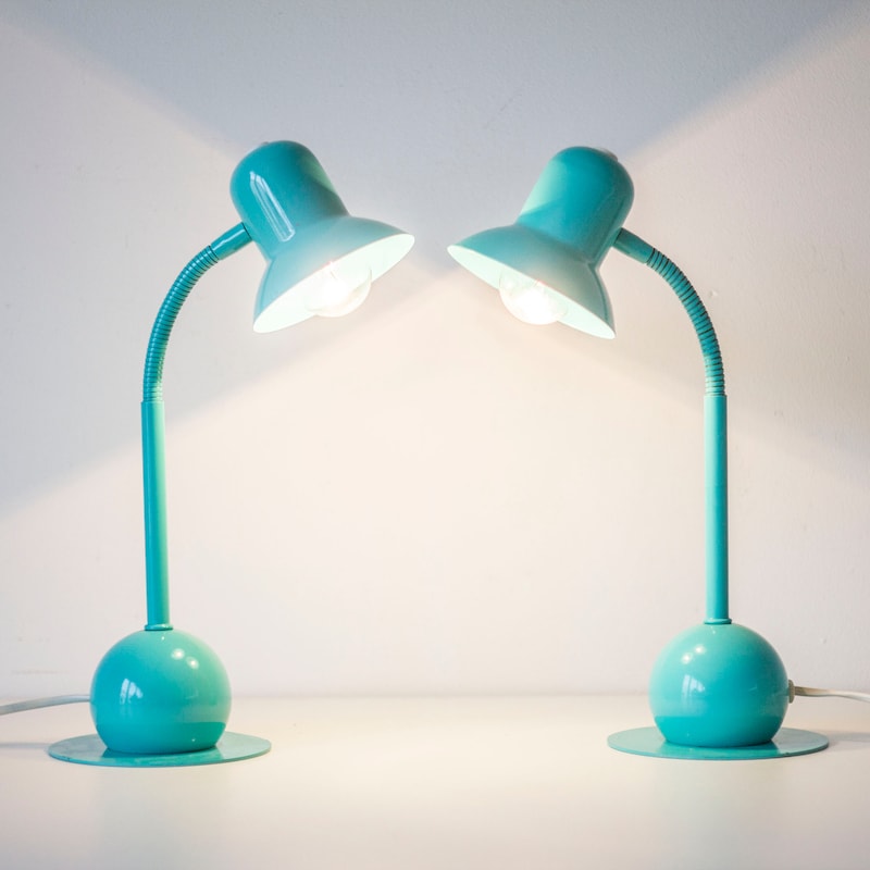 Turquoise Table Lamp - Etsy
