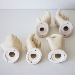 Original Set of 5 Vintage NANCY FUNK California Ceramic Wall Hands ...