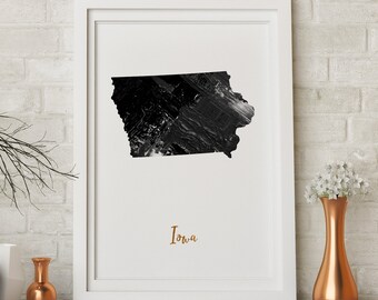 Iowa print | Etsy