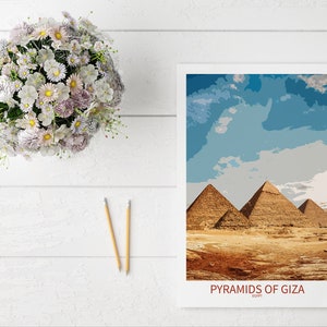 Pyramids Giza Poster Print Egypt Wall Art Pyramids Giza Poster Pyramids ...