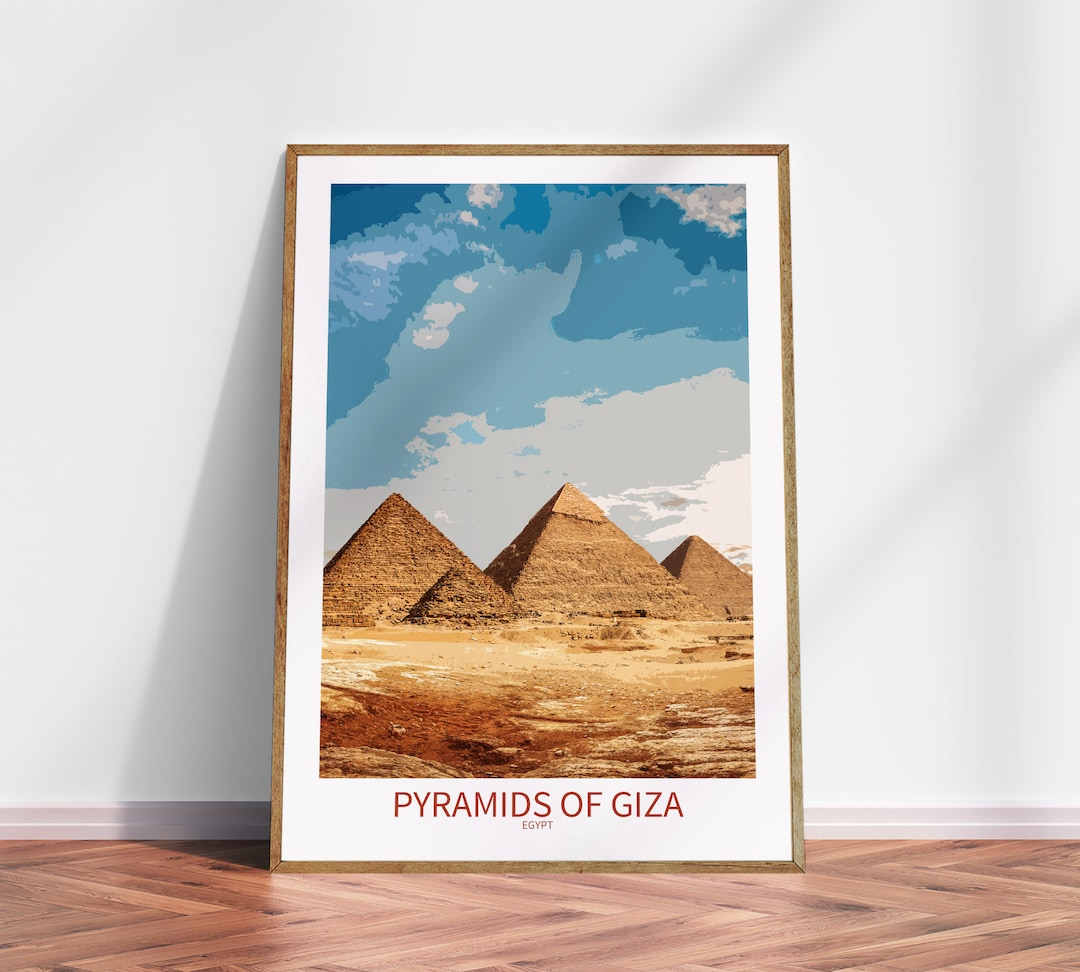 Pyramids Giza Poster Print Egypt Wall Art Pyramids Giza Poster Pyramids ...