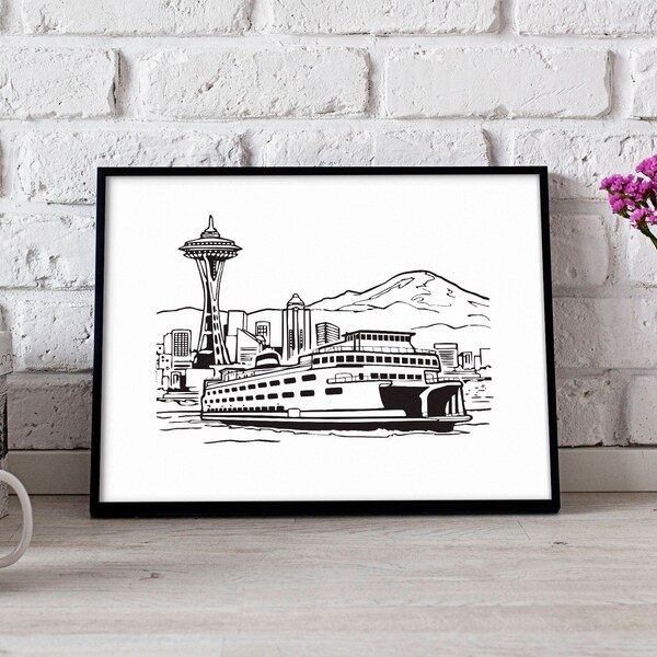 Space Needle Print - Etsy