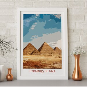 Pyramids Giza Poster Print Egypt Wall Art Pyramids Giza Poster Pyramids ...