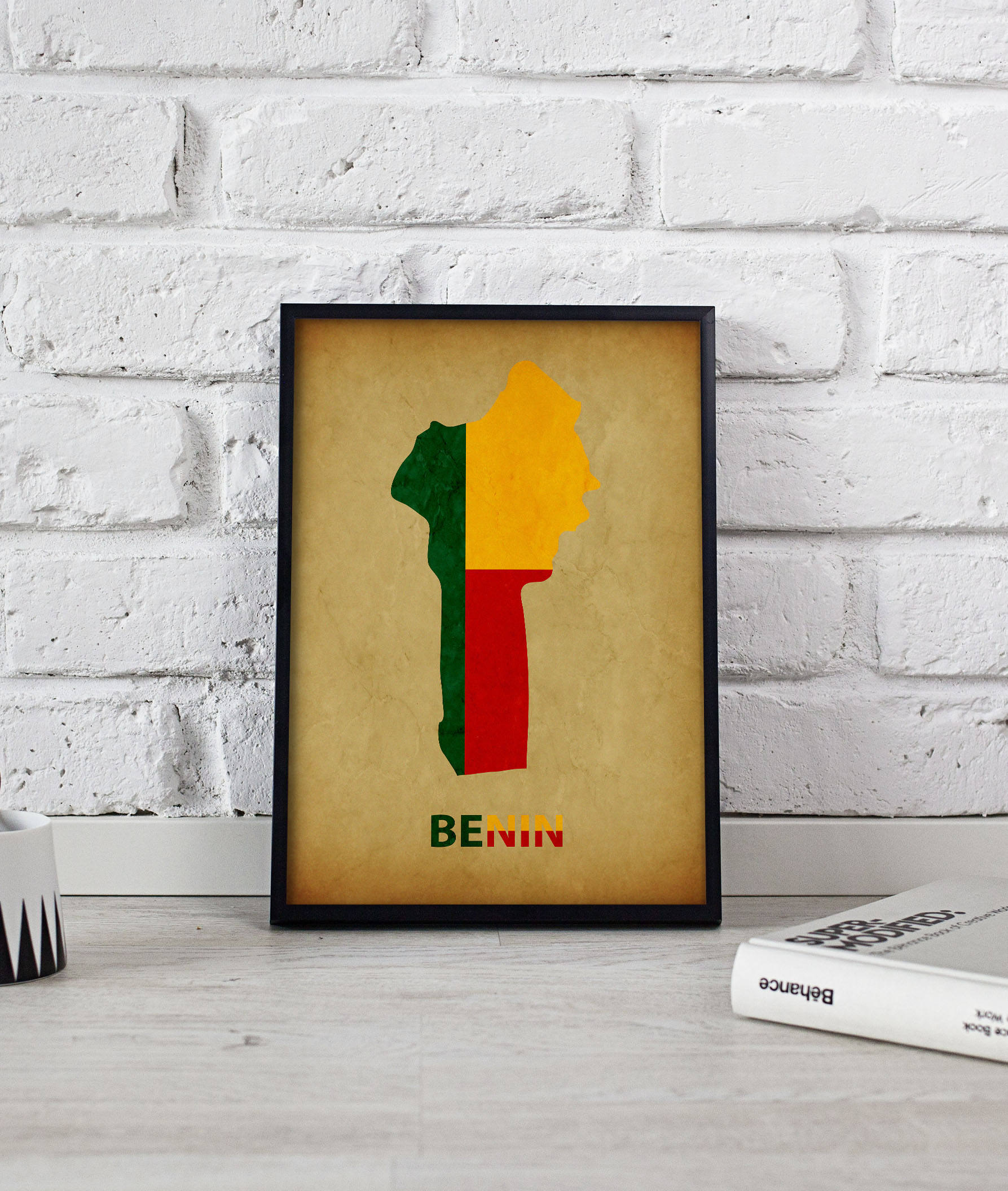 Benin poster Benin art Benin Map poster Benin print wall art | Etsy