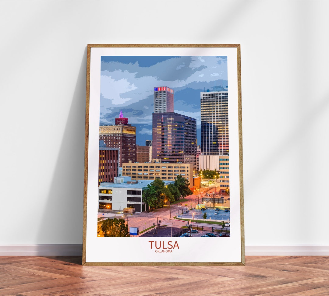Tulsa Poster Print Oklahoma Wall Art Tulsa Poster Tulsa Art Oklahoma Poster Print Travel Map ...