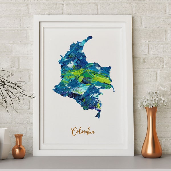 Colombia Map - Etsy