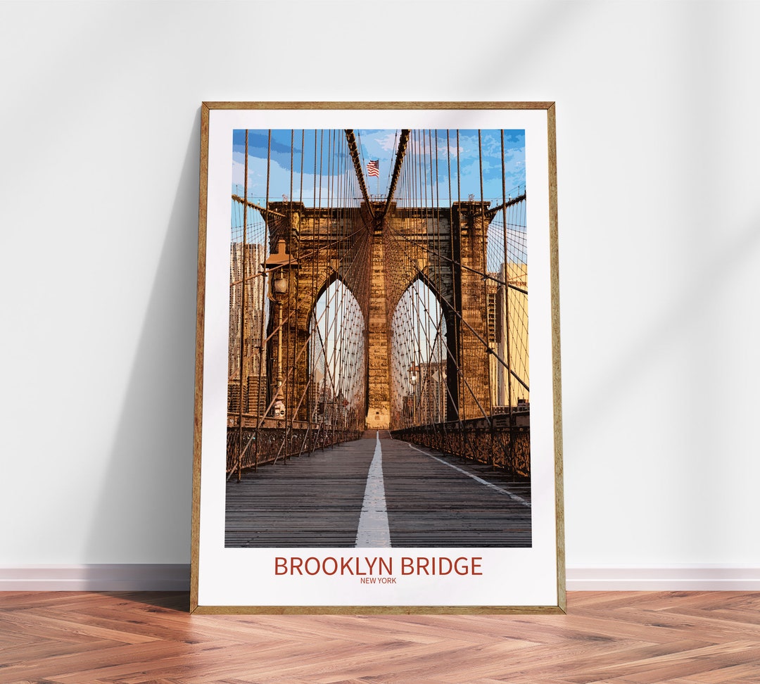 Brooklyn Bridge Poster Print New York Wall Art Brooklyn Bridge Poster ...