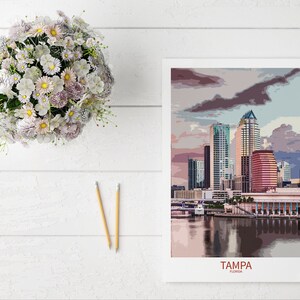 Tampa Poster Print Florida Wall Art Tampa Poster Tampa Art Florida ...
