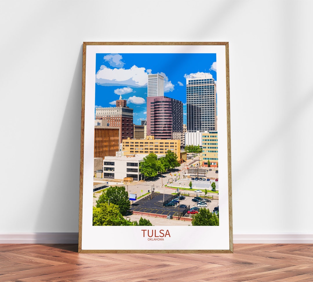 Tulsa Poster Print Oklahoma Wall Art Tulsa Poster Tulsa Art Oklahoma Poster Print Travel Map ...