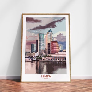 Tampa Poster Print Florida Wall Art Tampa Poster Tampa Art Florida ...
