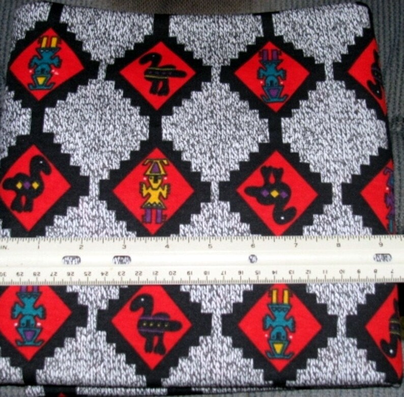 NATIVE DESIGN in DIAMONDS Cotton Knit Flannel Fabric 61" Wide X 1 1/2 ...