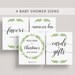 Greenery Baby Shower Sign Bundle Printable Favors Sign Green - Etsy